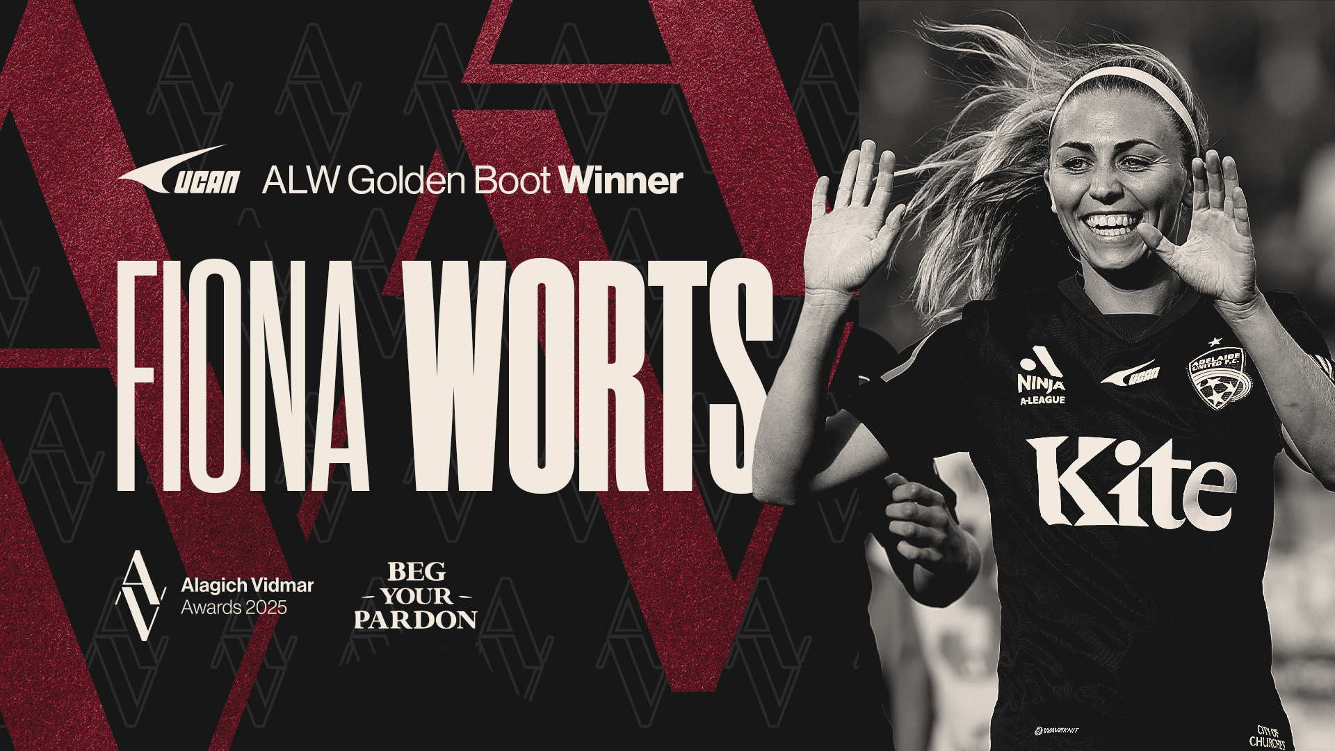 Alagich Vidmar 2024/25 UCAN ALW Golden Boot: Fiona Worts - Adelaide United
