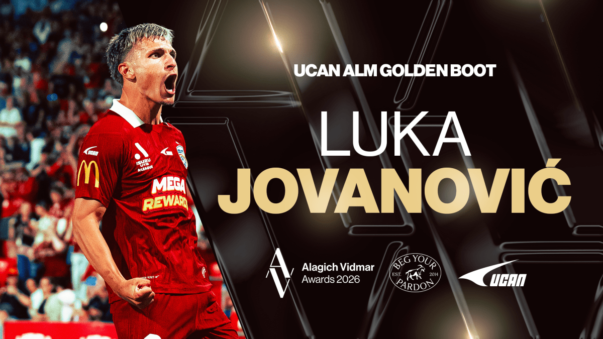 Alagich Vidmar 2025/26 UCAN ALM Golden Boot: Luka Jovanović - Adelaide ...